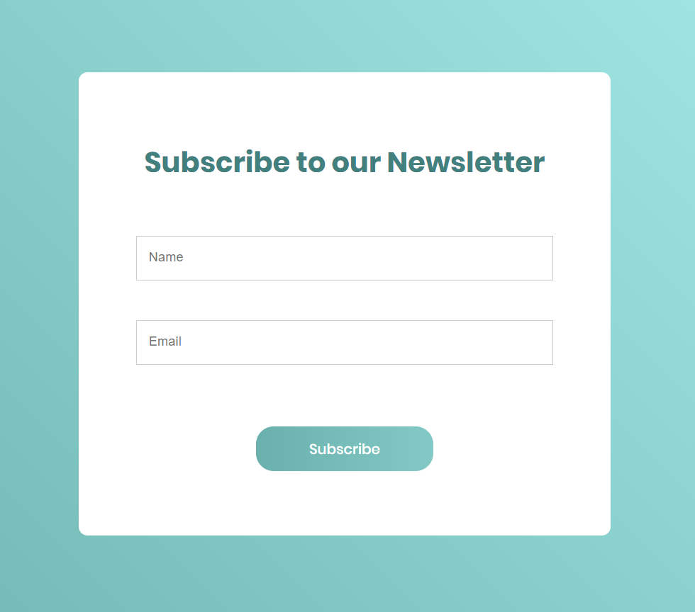 Subscribe Form Template 3 - User Experience Design & Technology