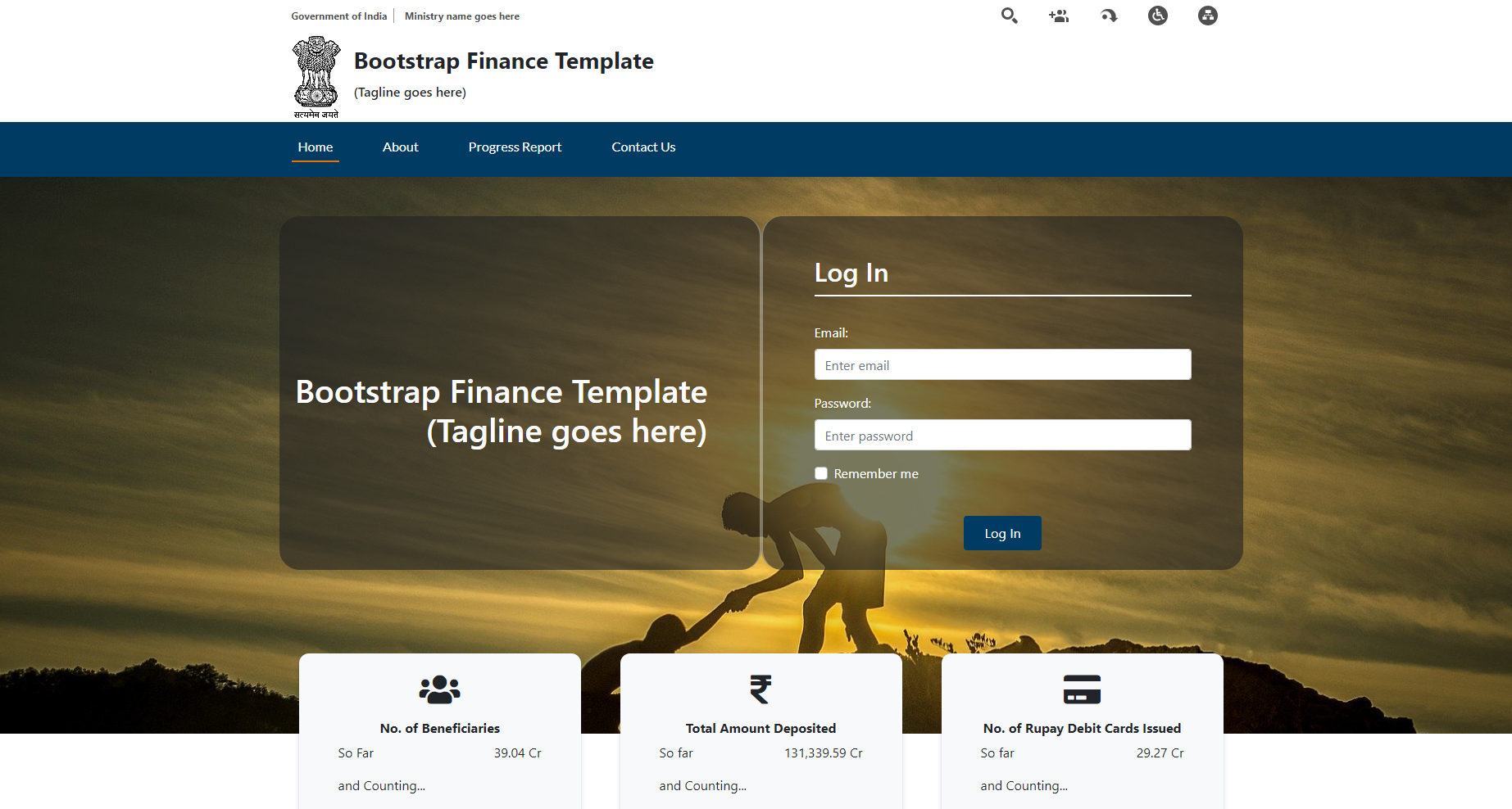 Bootstrap Finance Template - User Experience Design & Technology